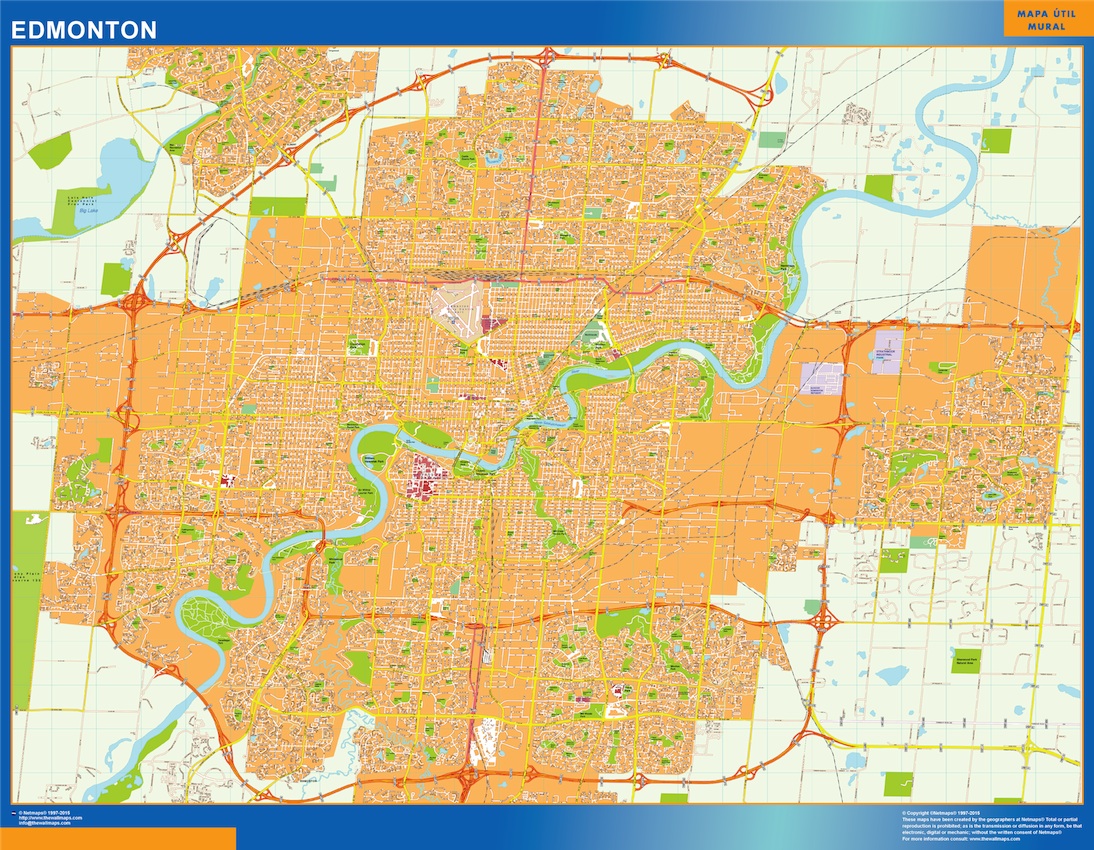 Edmonton wall map | Wall maps
