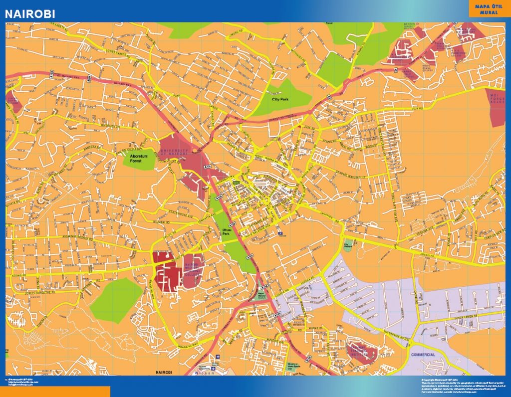 Nairobi wall map | Wall maps