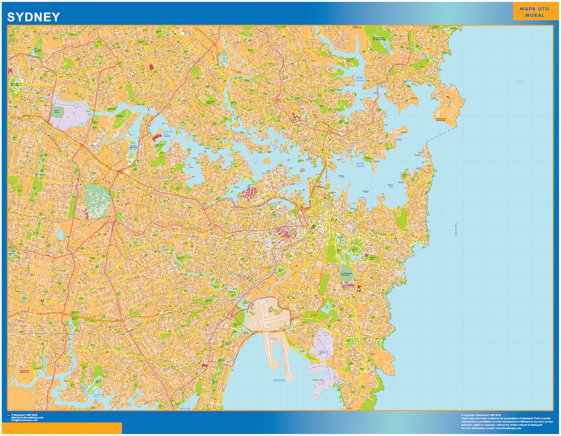 Sydney laminated map | Wall maps