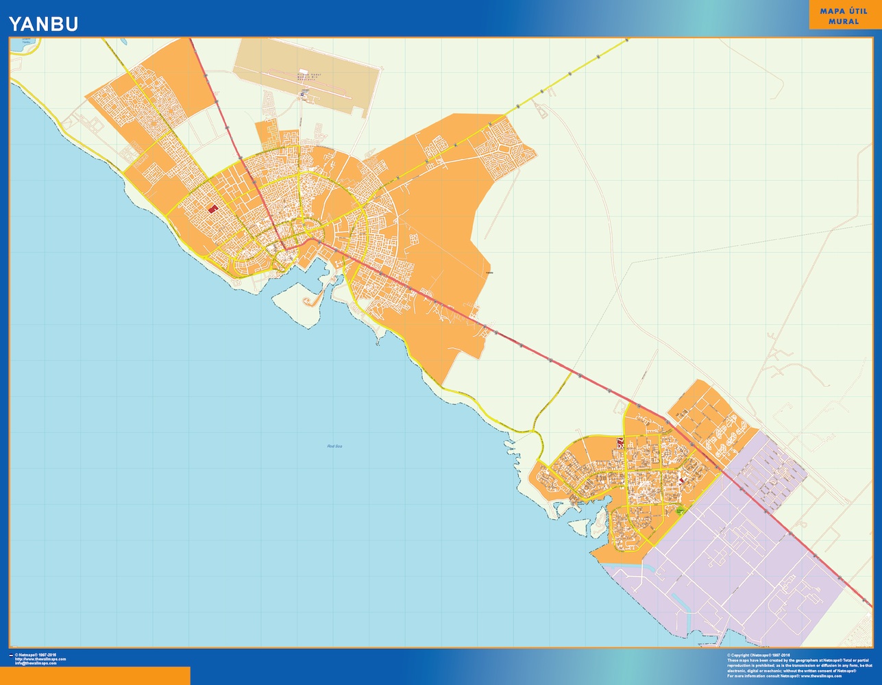 Yanbu map in Saudi Arabia | Wall maps